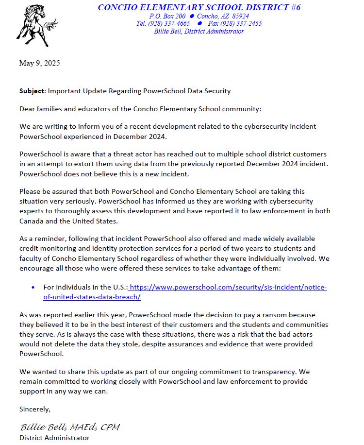 Concho School – Concho Elementary School District No. 6