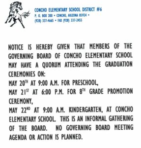 Concho School – Concho Elementary School District No. 6